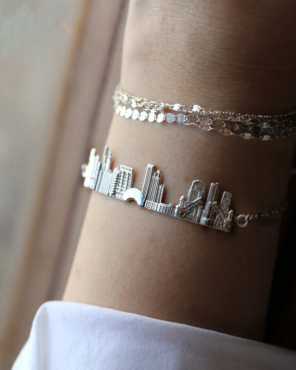 City Bracelet Chicago in Sterling Silver - CITIMI Jewelry