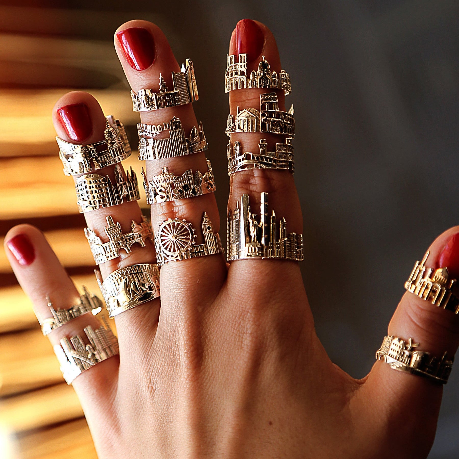 Cityscape Ring Rome in Sterling Silver - CITIMI Jewelry